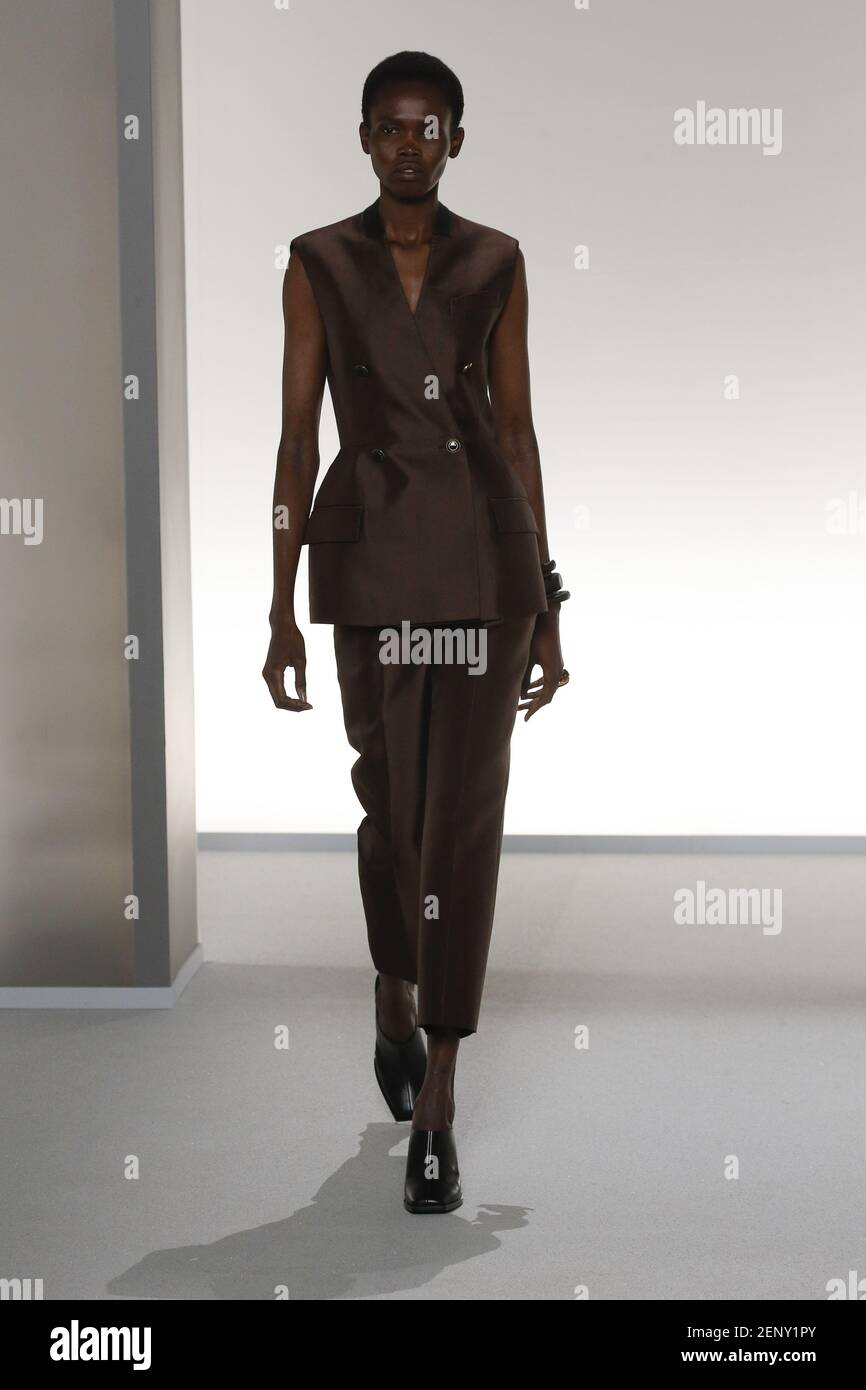 Model walking on the runway during the Givenchy Ready to Wear Spring ...