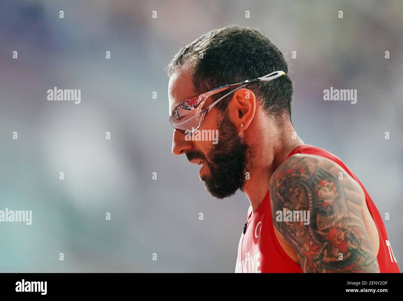 September 29, 2019: Ramil Guliyev of Turkey competing in the 200 meter ...