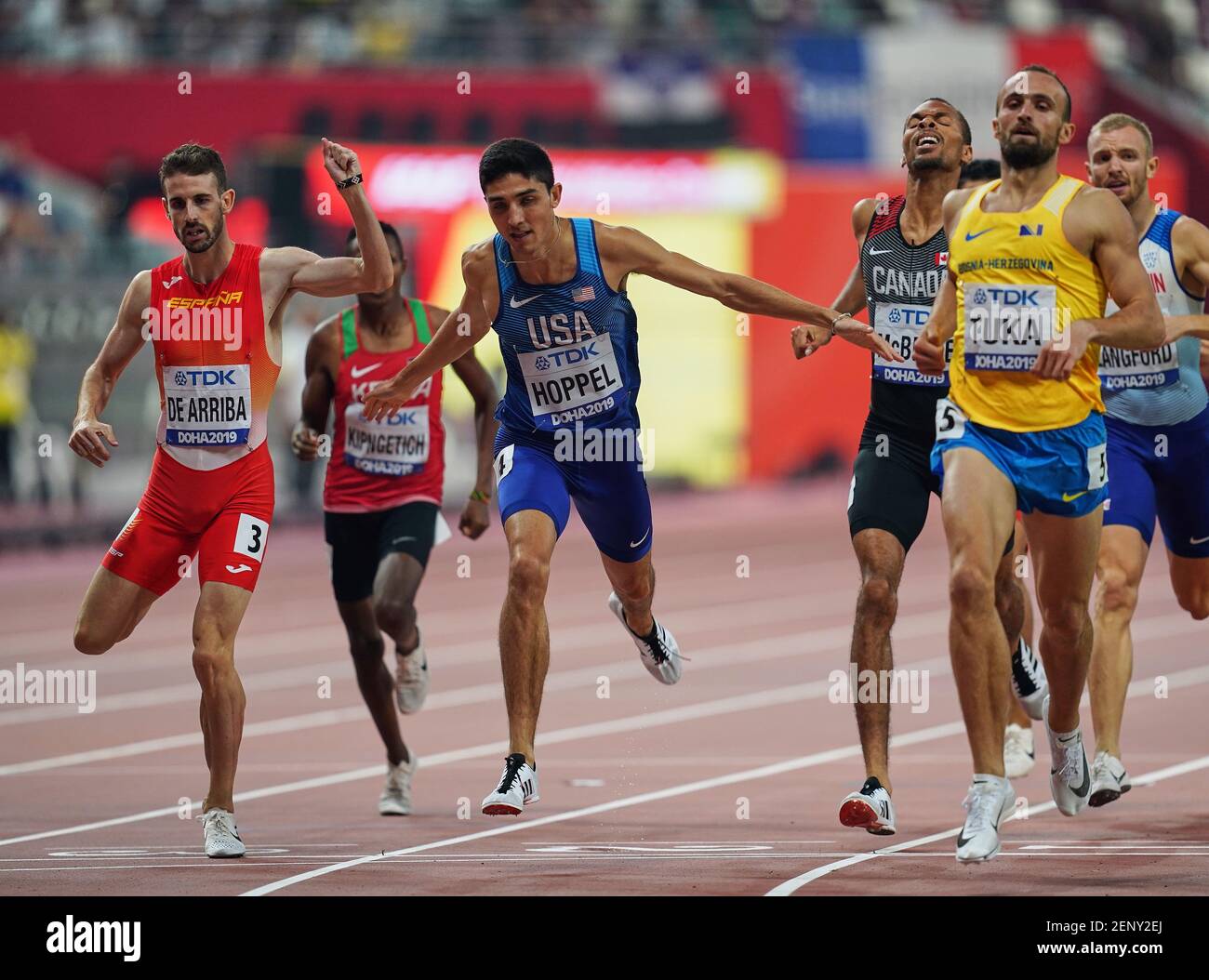 September 29, 2019: Bryce Hoppel of United States competing in the 800 ...