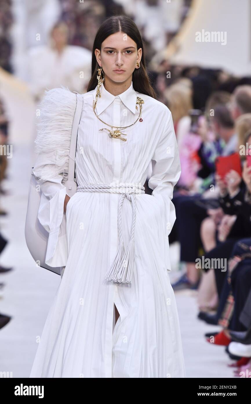 Model Chai Maximus walking on the runway during the Valentino Ready to ...