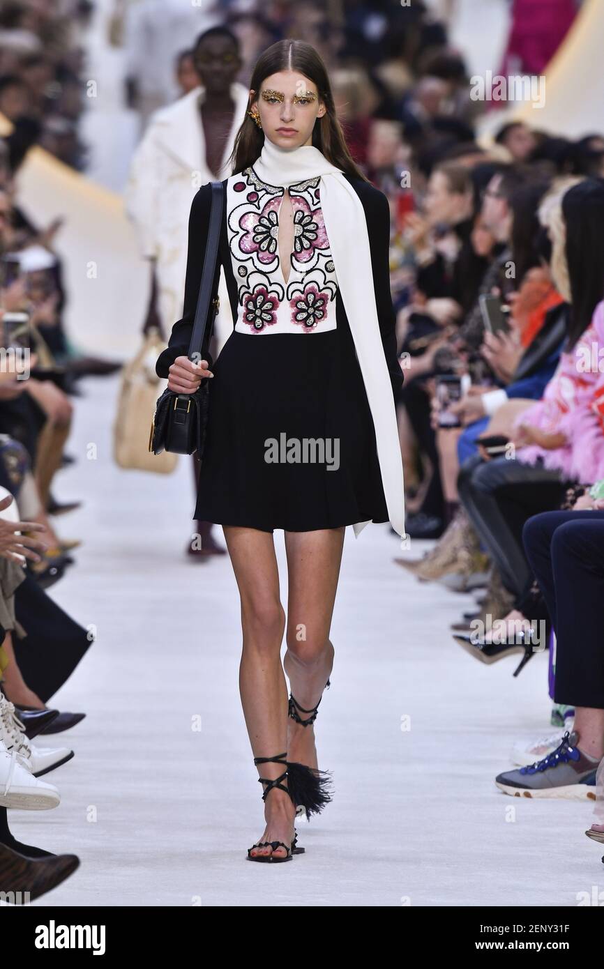 Model Karlijn Kusters walking on the runway during the Valentino Ready ...