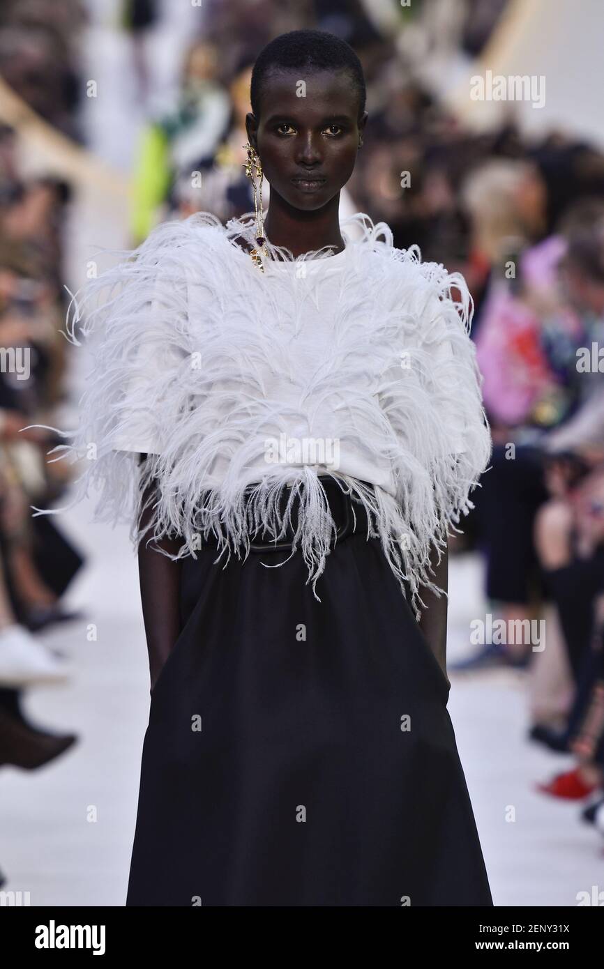 Model Amar Akway walking on the runway during the Valentino Ready to ...