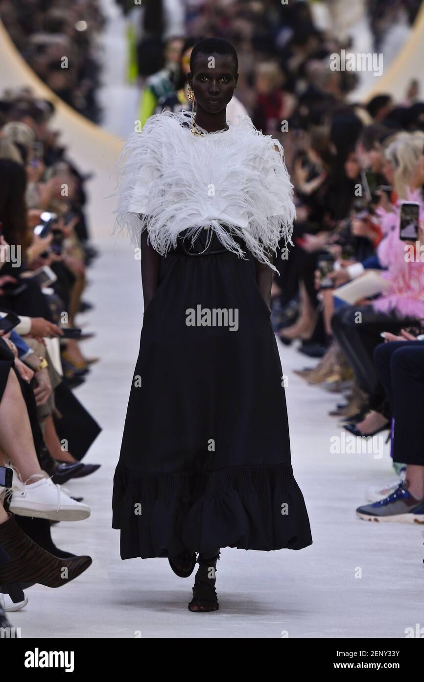 Model Amar Akway walking on the runway during the Valentino Ready to ...