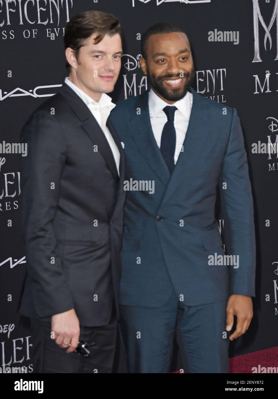 (L-R) Sam Riley and Chiwetel Ejiofor at Disney’s MALEFICENT MISTRESS OF ...