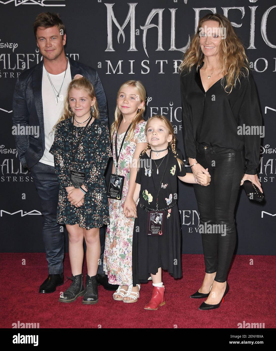 Luke Hemsworth and Family at Disney’s MALEFICENT MISTRESS OF EVIL World ...
