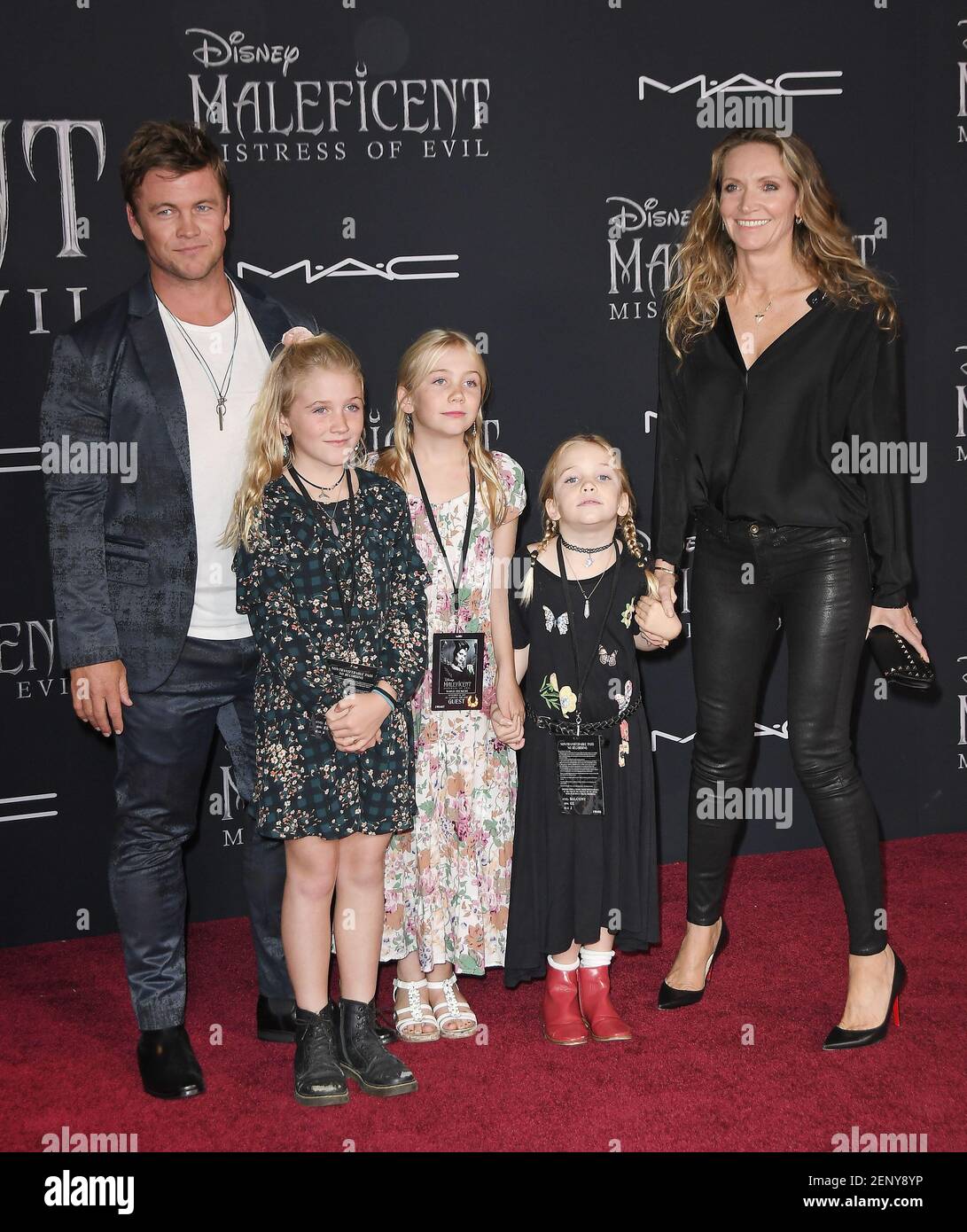 Luke Hemsworth and Family at Disney’s MALEFICENT MISTRESS OF EVIL World ...