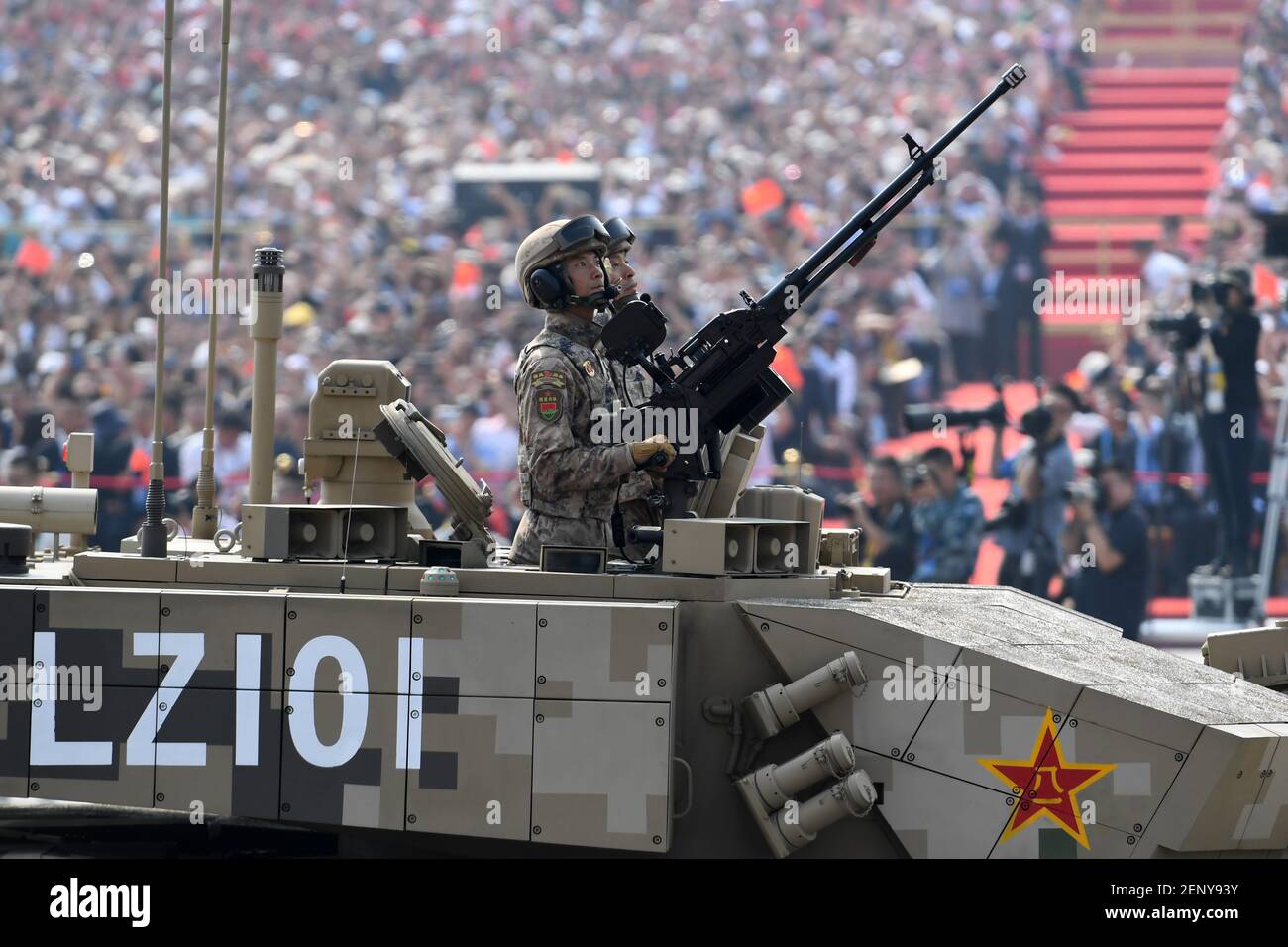 China's self-made weapons, combat vehicles are shown during the largest ...