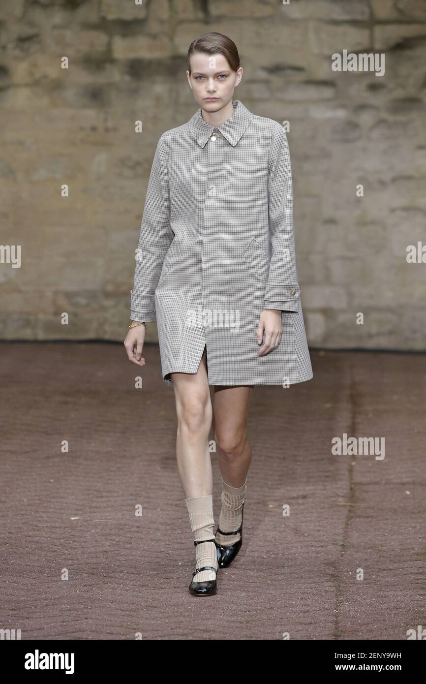 Model Louise Robert walking on the runway during the A.P.C. Ready to ...