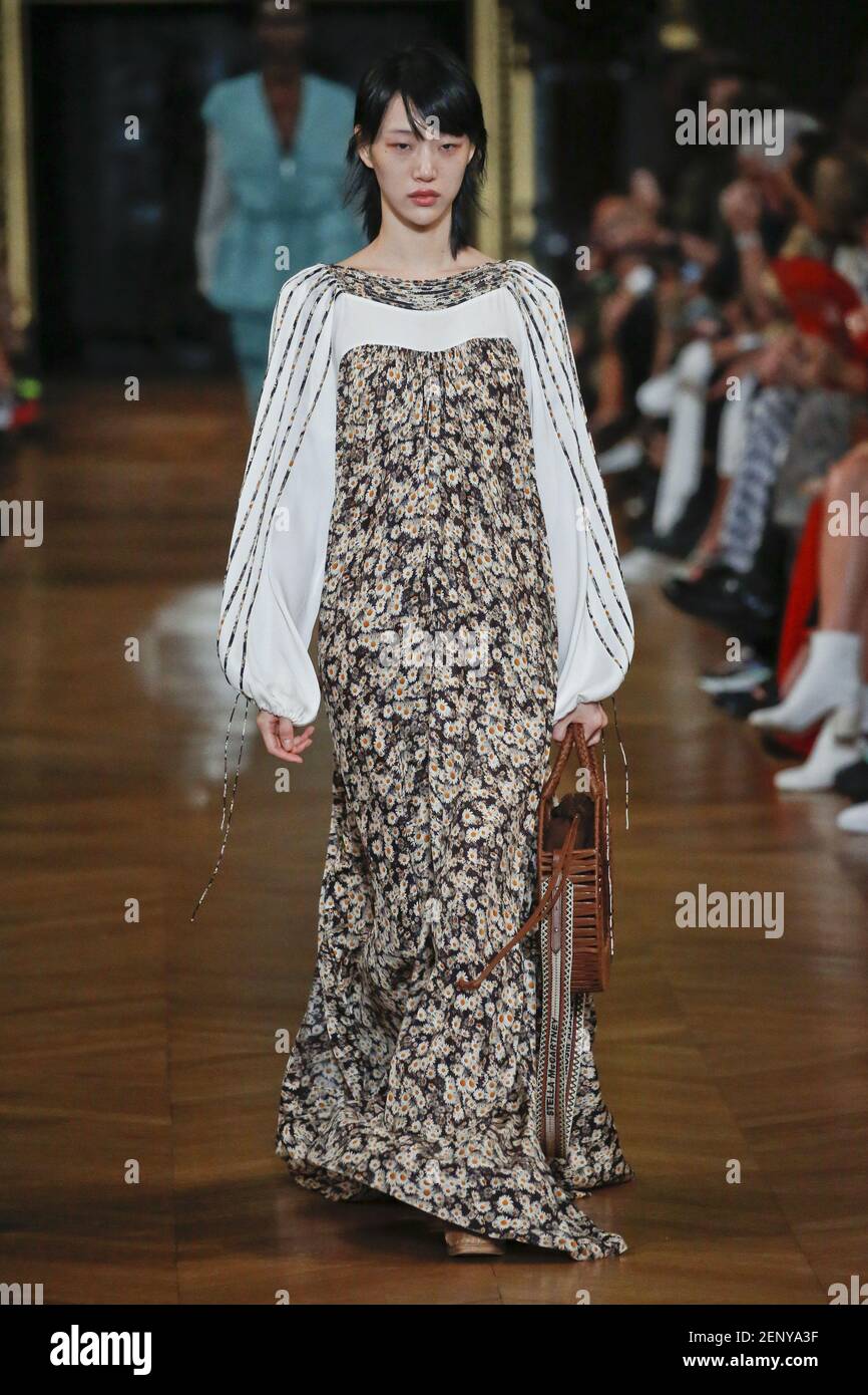 Model Sora Choi walking on the runway during the Stella McCartney Ready ...