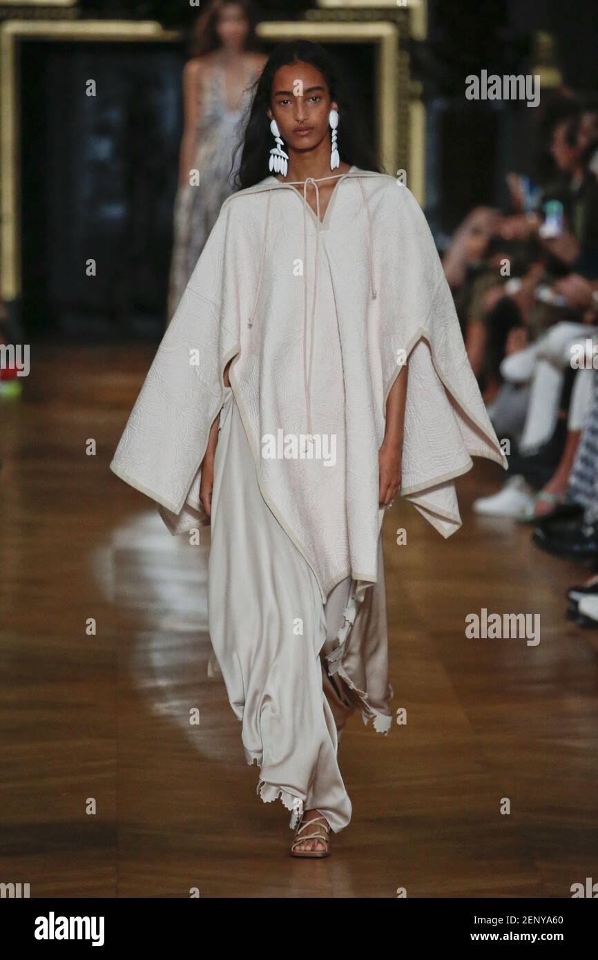 Model Mona Tougaard walking on the runway during the Stella McCartney ...
