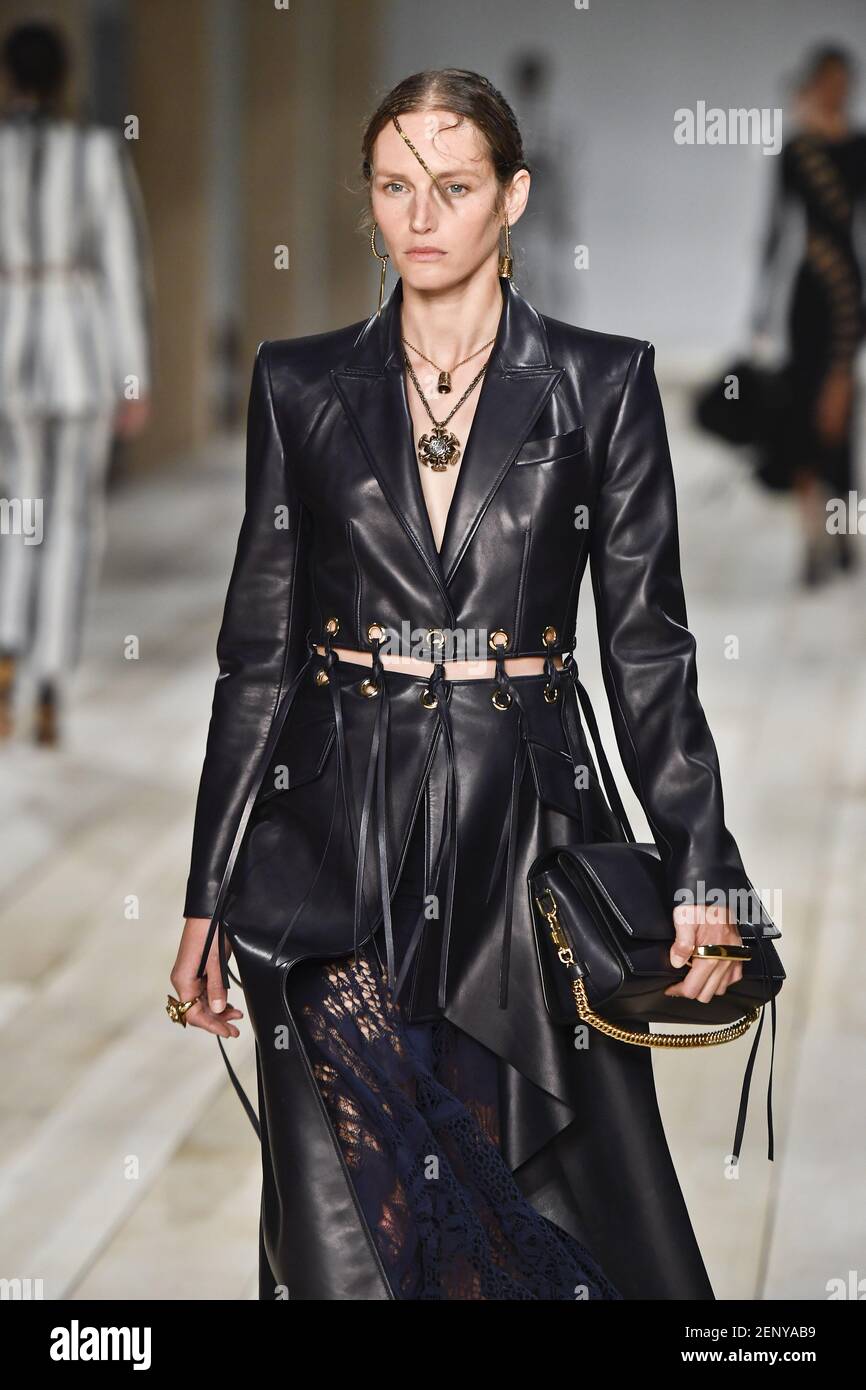 Model Vivien Solari walking on the runway during the Alexander McQueen ...