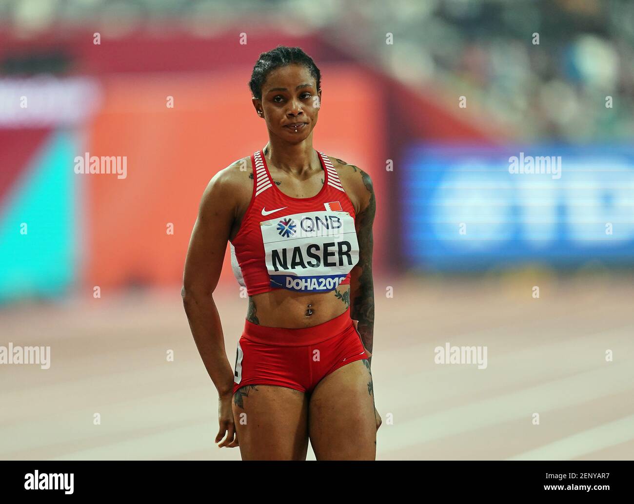 September 30, 2019: Salwa Eid Naser of Bahrain competing in the 400 ...