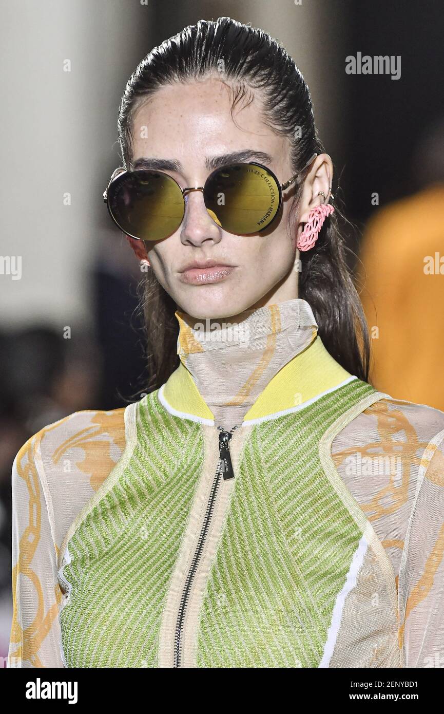 Model Amanda Googe walking on the runway during the Masha Ma Ready to ...