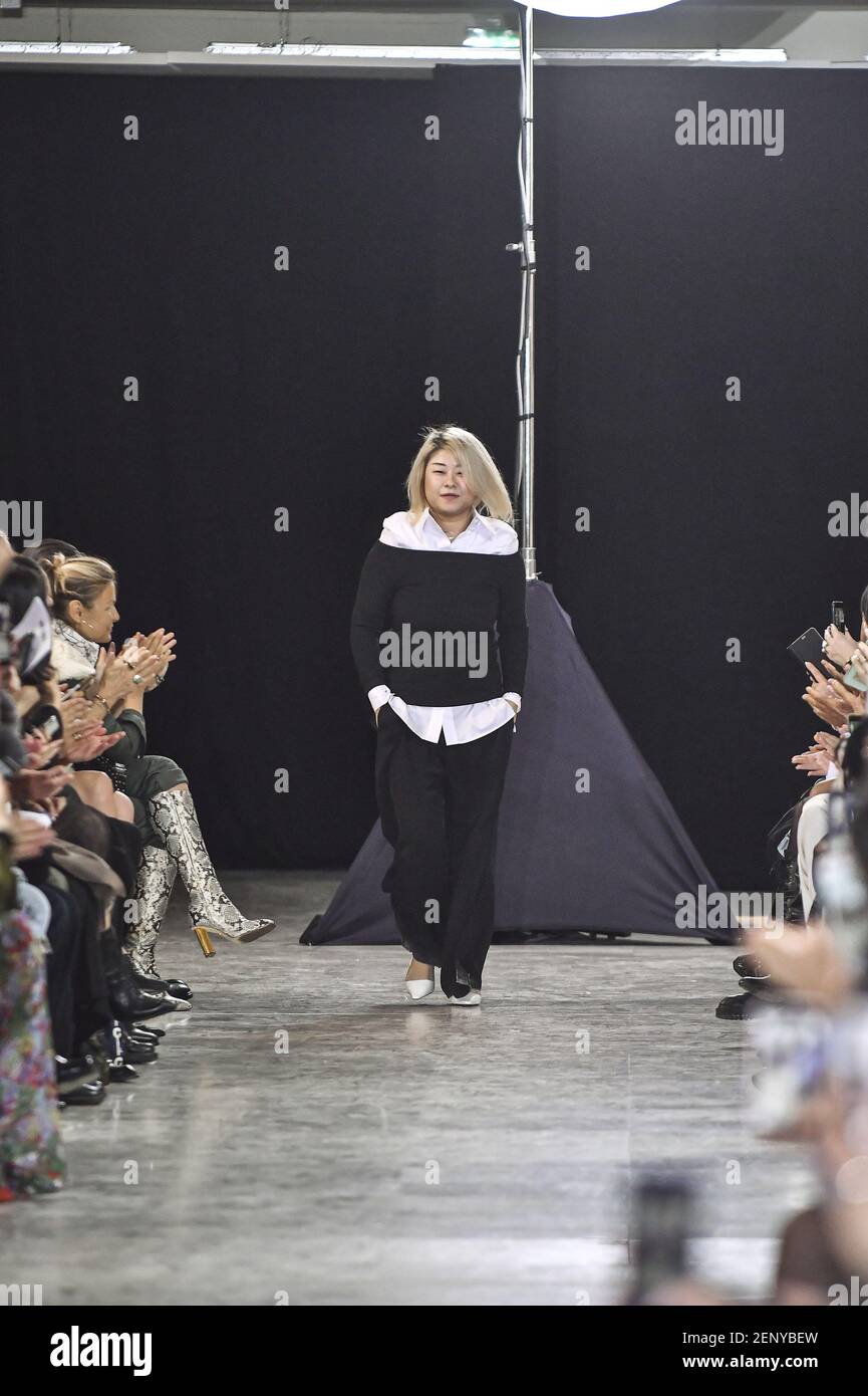Designer Masha Ma walking on the runway during the Masha Ma Ready to ...