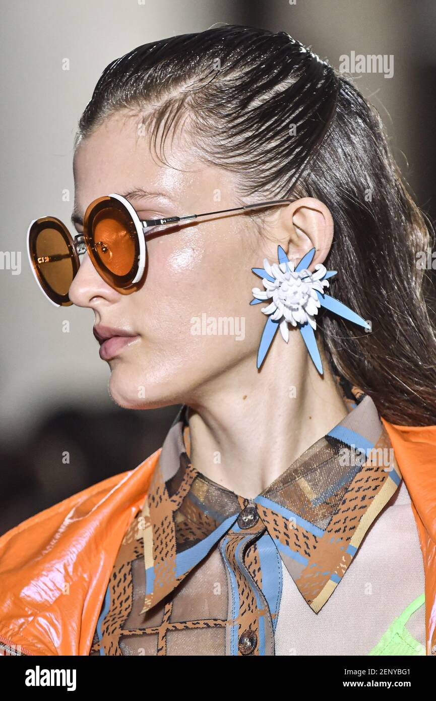 Model Louise Lefebure walking on the runway during the Masha Ma Ready ...