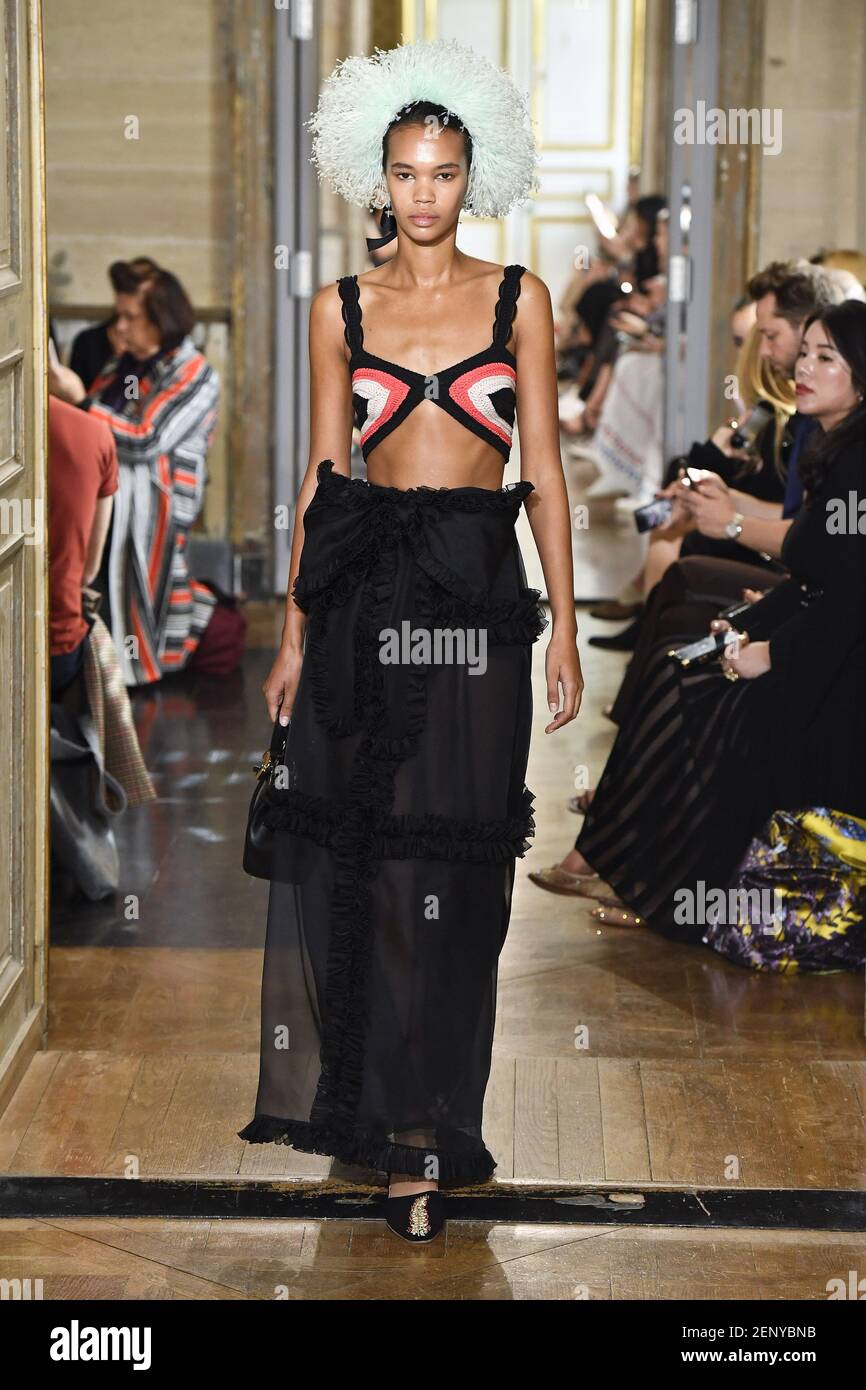 Model Jordan Daniels walking on the runway during the Giambattista Valli Ready to Wear Spring ...