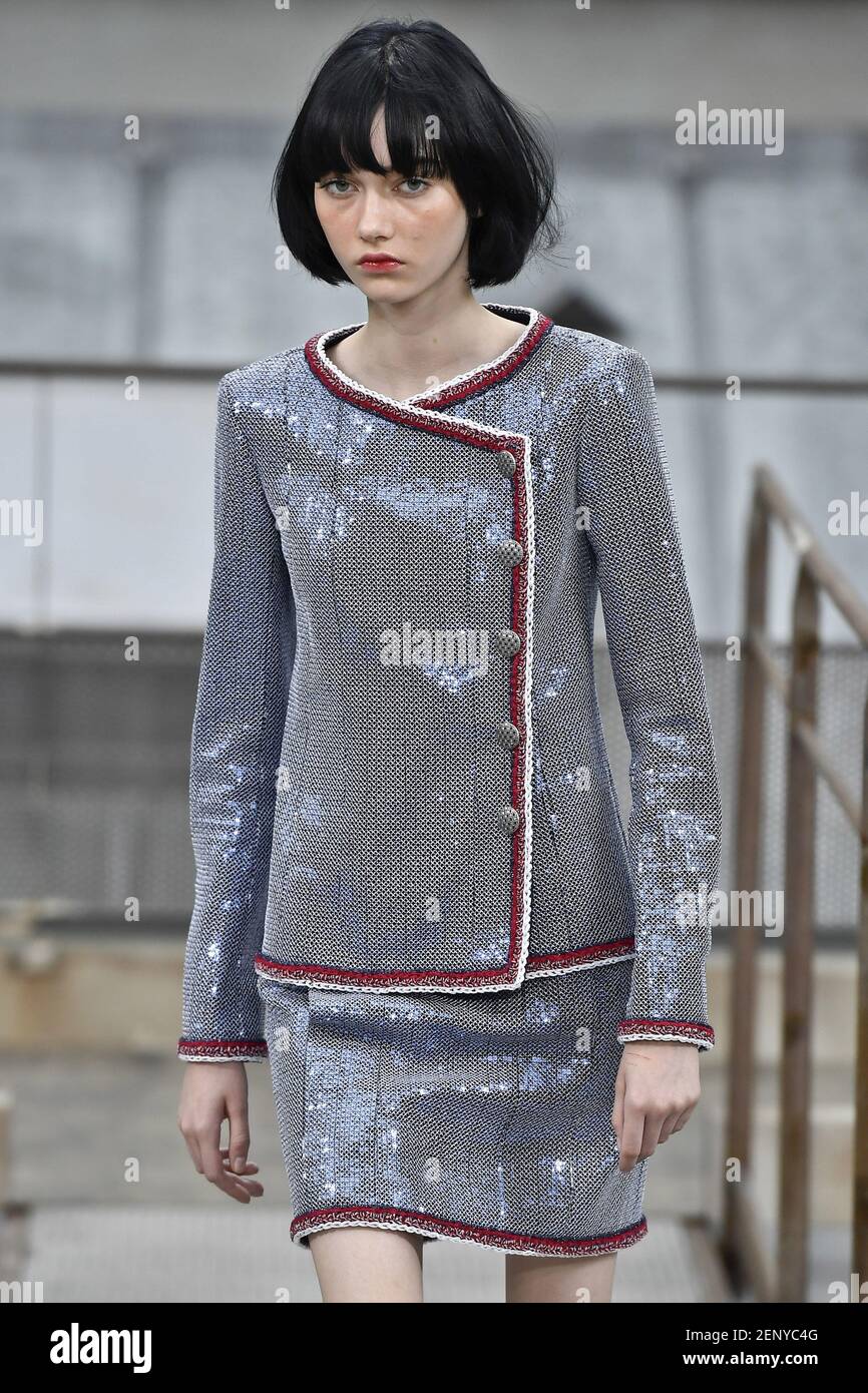 Model Steinberg walking on the runway during the Chanel Spring/Summer ...