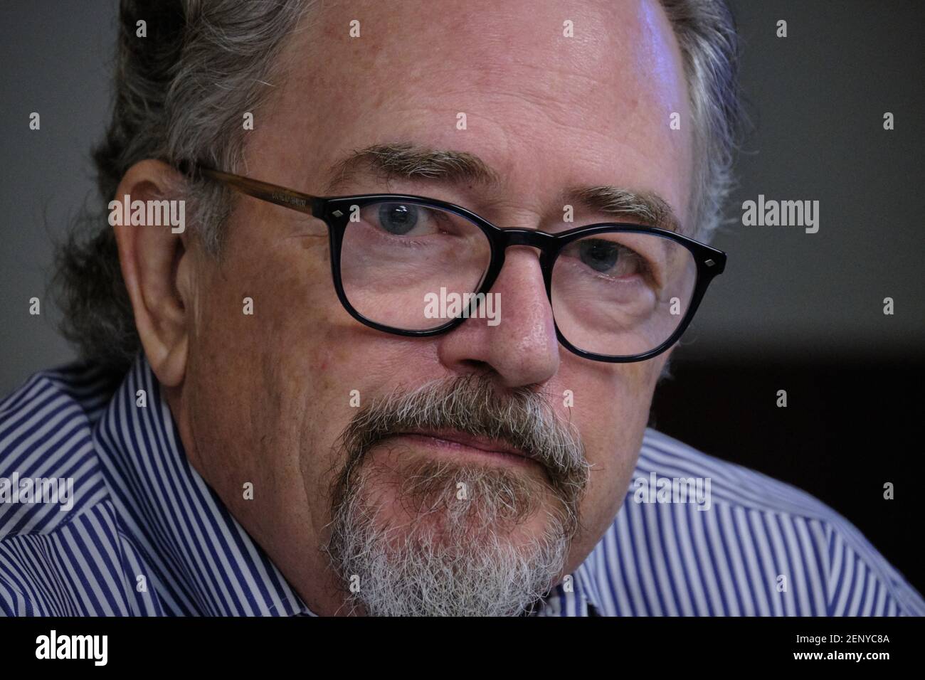 Pebble Partnership CEO Tom Collier speaks to reporters in Anchorage ...