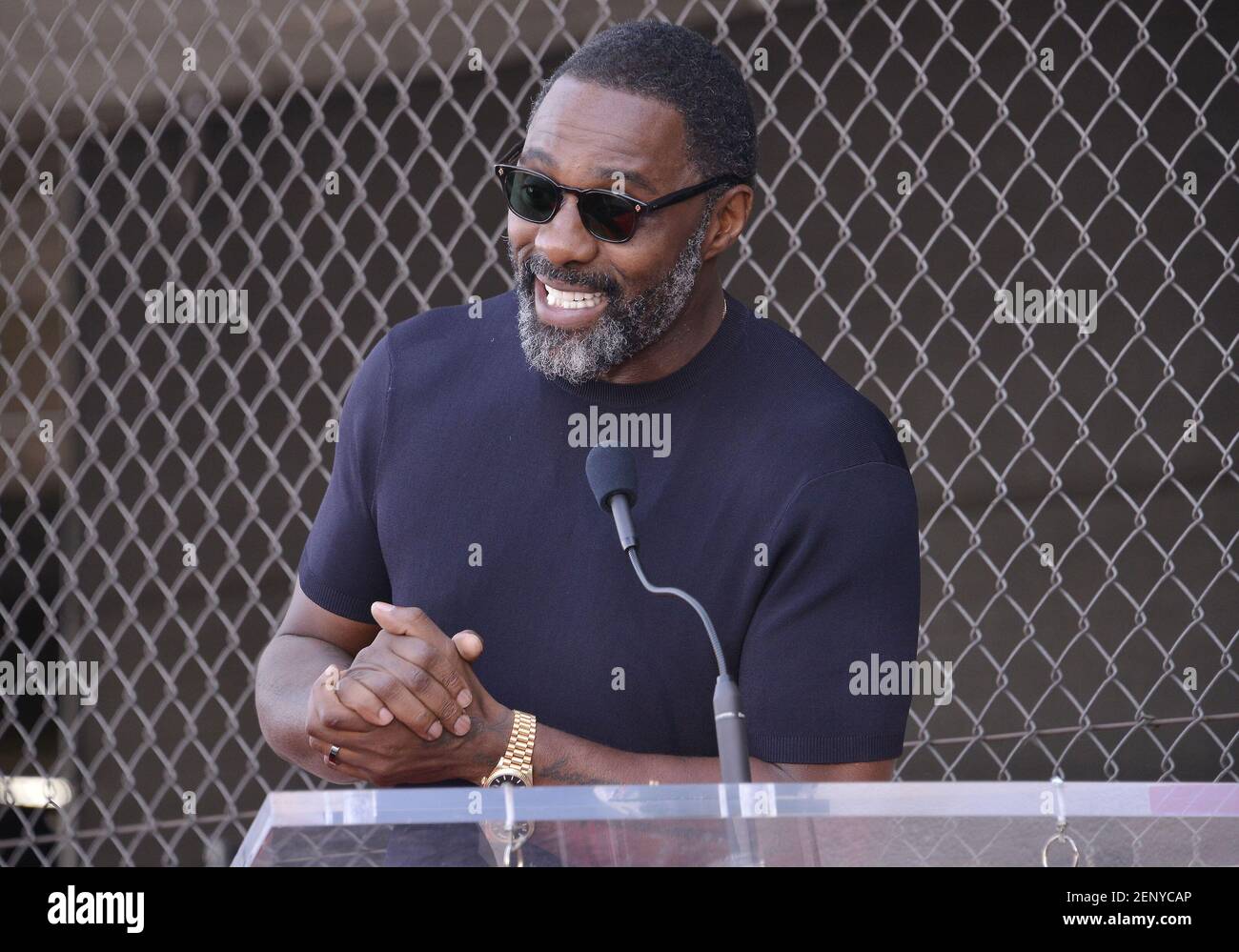 Idris Elba speaking at Tyler Perry's Star On The Hollywood Walk Of Fame ...