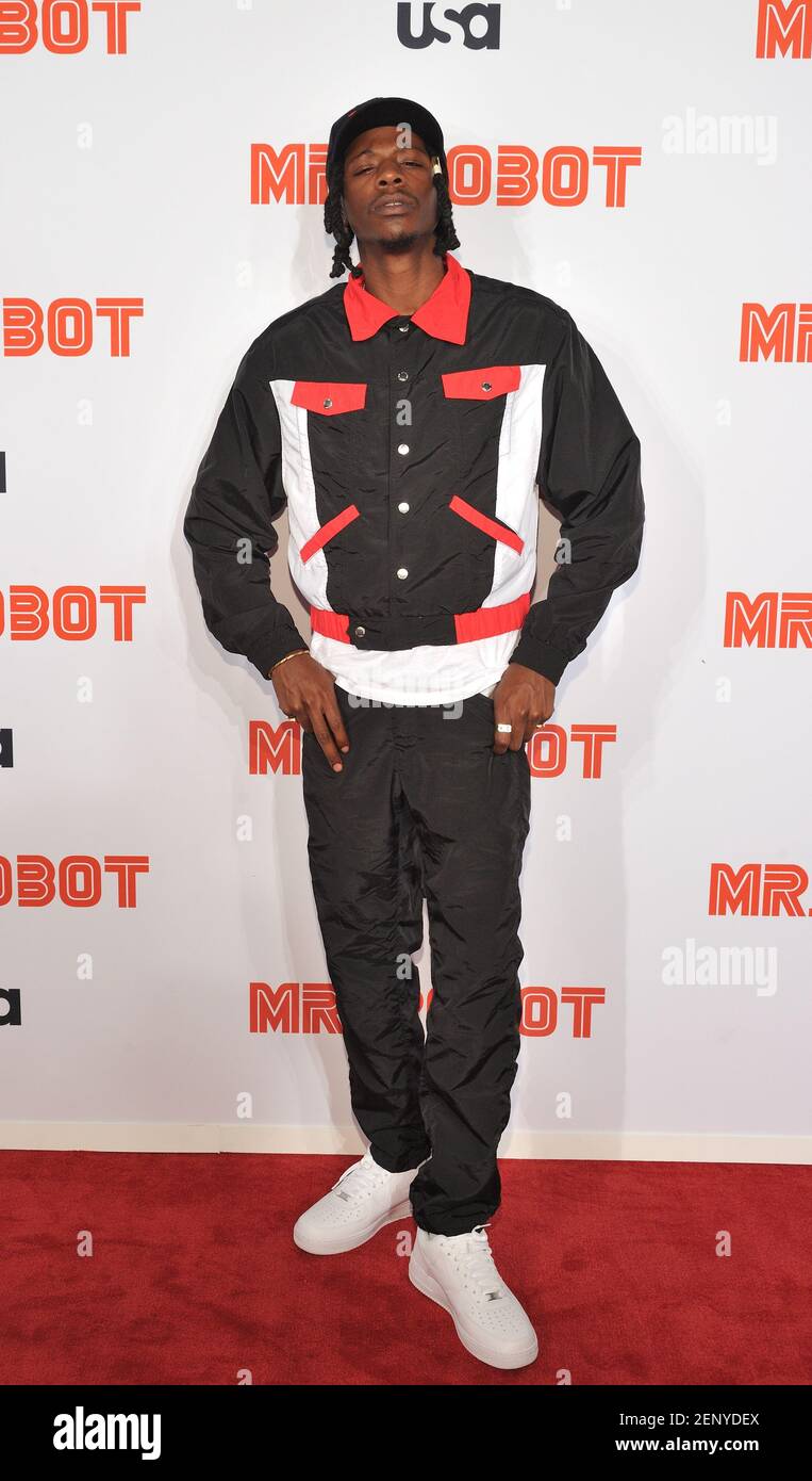 Actor Joey Badass attends the sesaon four premiere of USA's Mr. Robot ...