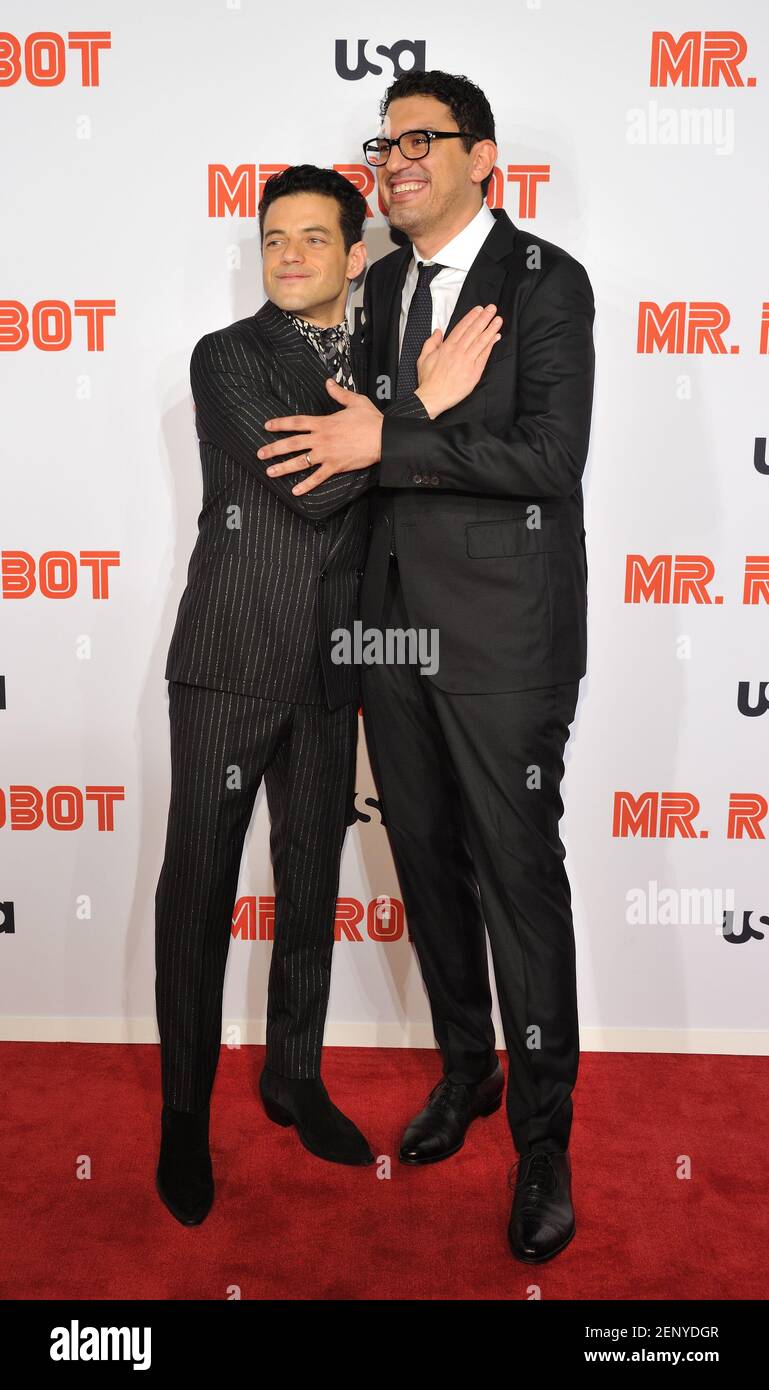 L-R: Actor Rami Malek and director Sam Esmail attend the sesaon four ...