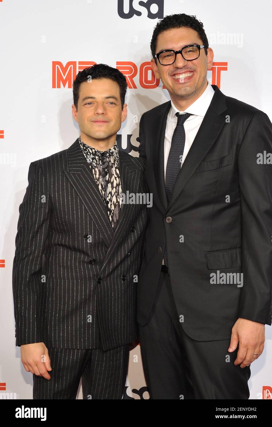 L-R: Actor Rami Malek and director Sam Esmail attend the sesaon four ...