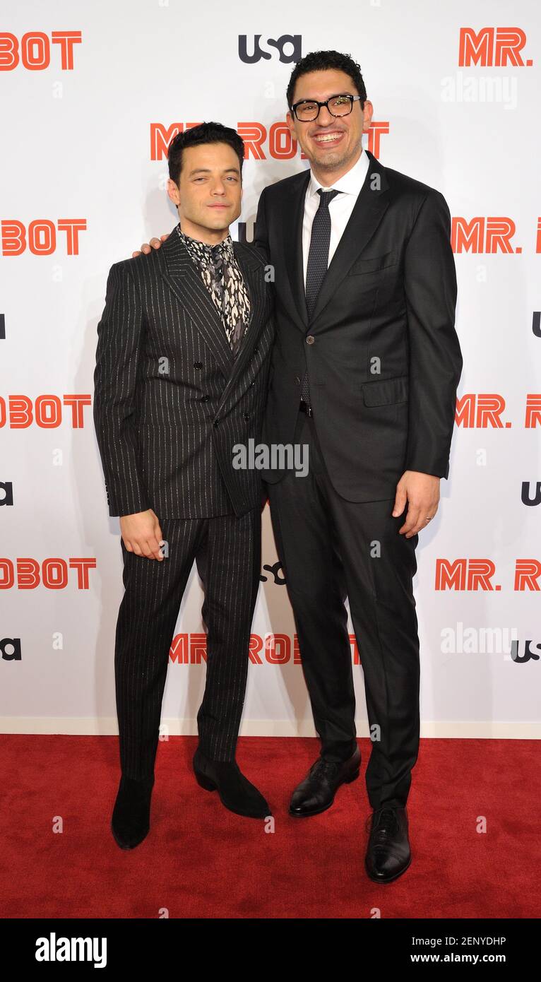 L-R: Actor Rami Malek and director Sam Esmail attend the sesaon four ...