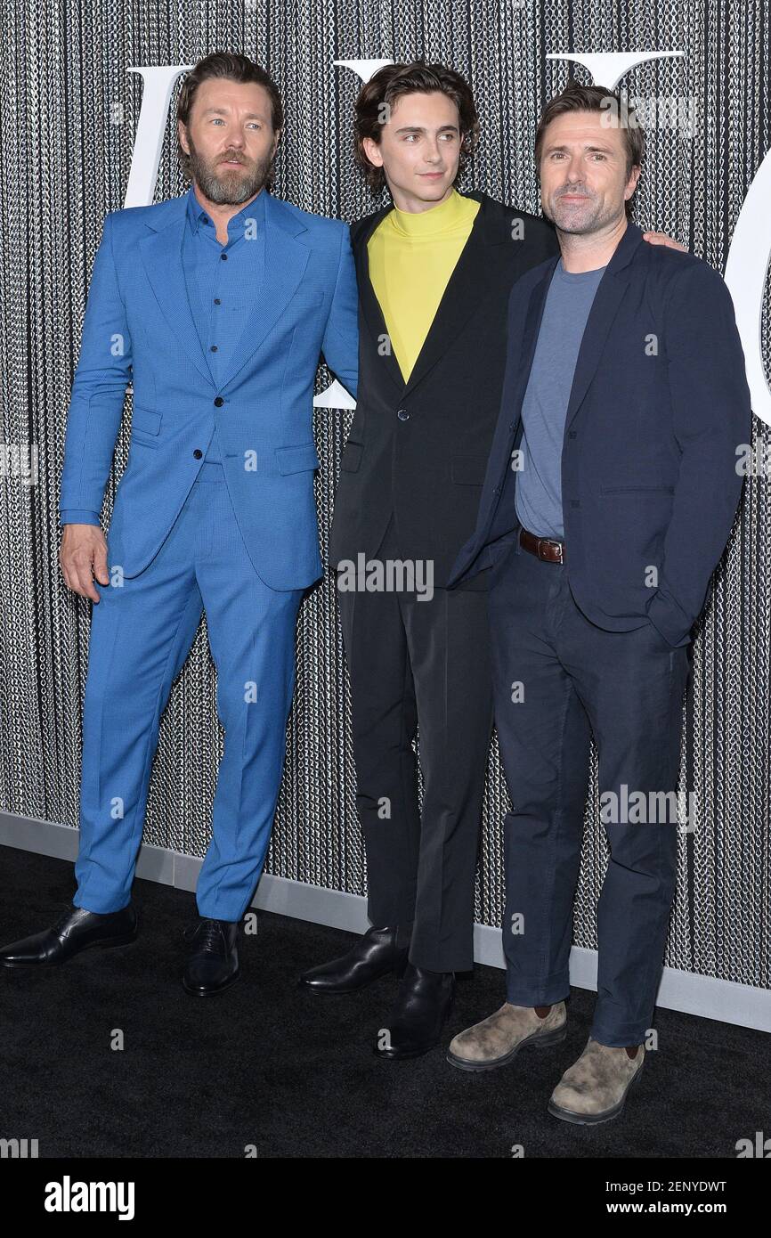 (L-R) Joel Edgerton, Timothee Chalamet and Director David Michod attend ...
