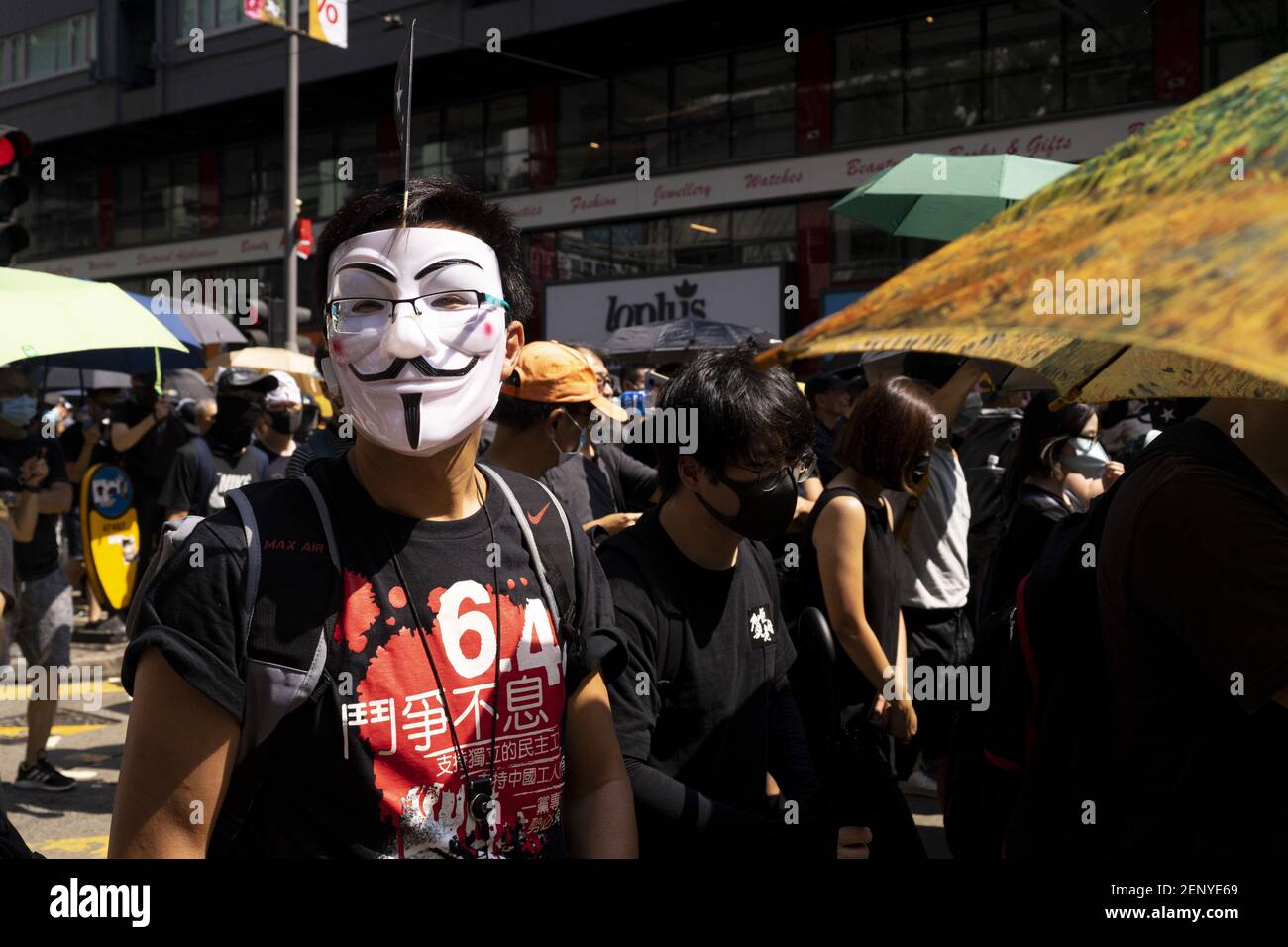 Causeway Bay, Hong Kong: Protestors were given a dress code for the day ...