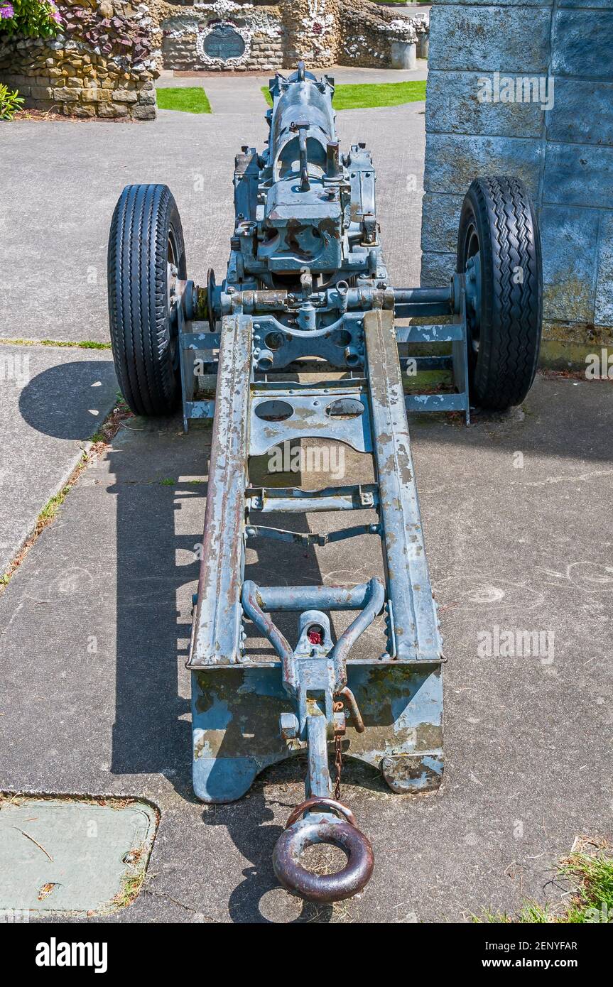 Old cannon artillery piece ( a M116 75mm Pack Howitzer) commemorative ...