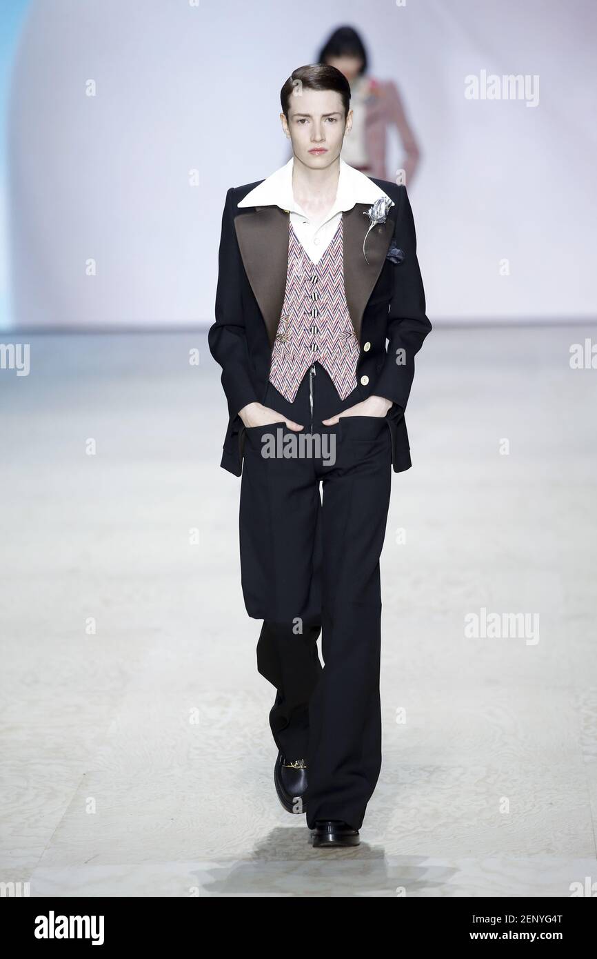 Model Krow Kian walking on the runway during the Louis Vuitton Ready to ...