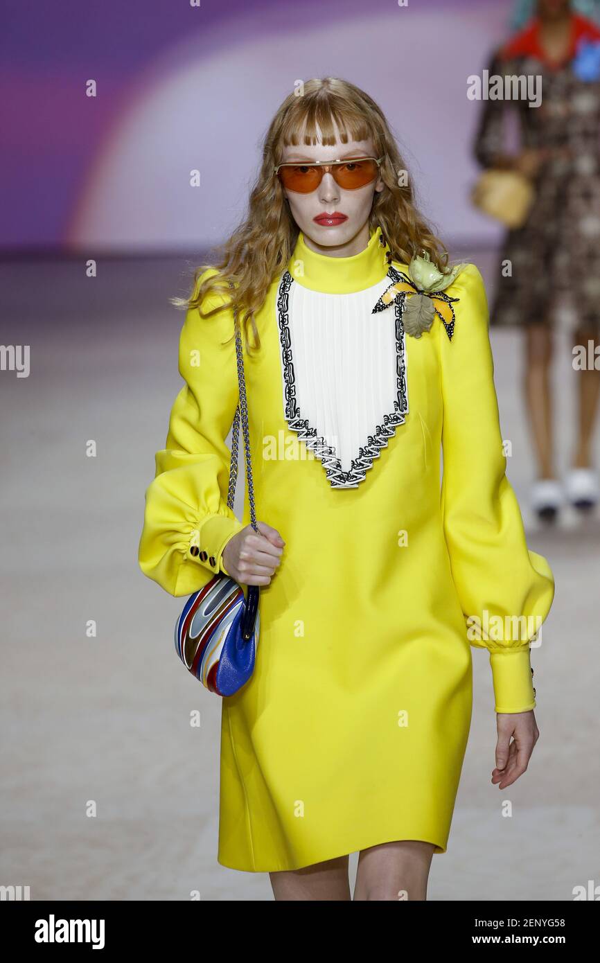 Model walking on the runway during the Louis Vuitton Ready to Wear ...
