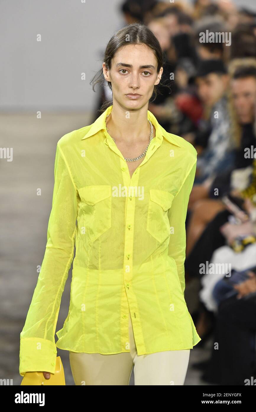 Model Amanda Googe walking on the runway during the Kwaidan Editions ...