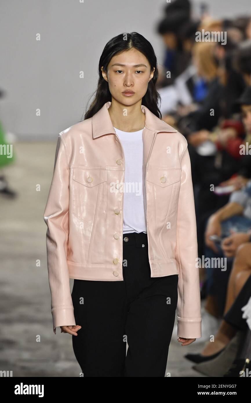 Model Chu Wong walking on the runway during the Kwaidan Editions Ready ...