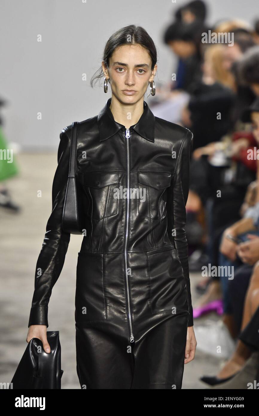 Model Amanda Googe walking on the runway during the Kwaidan Editions ...