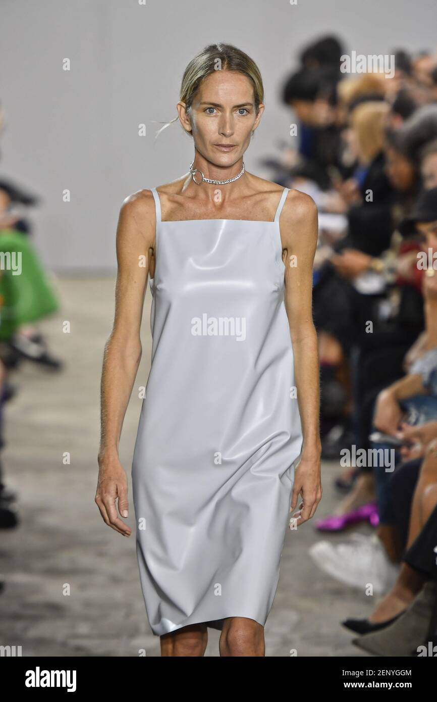 Model Georgina Grenville walking on the runway during the Kwaidan ...