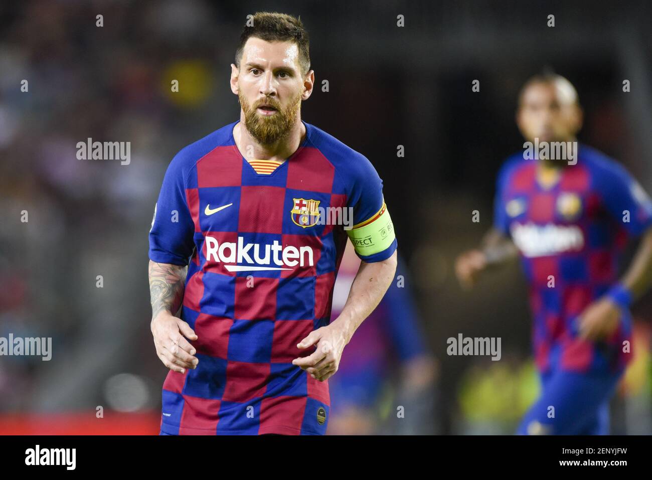 Lionel Messi of Barcelona during the UEFA Champions League match ...