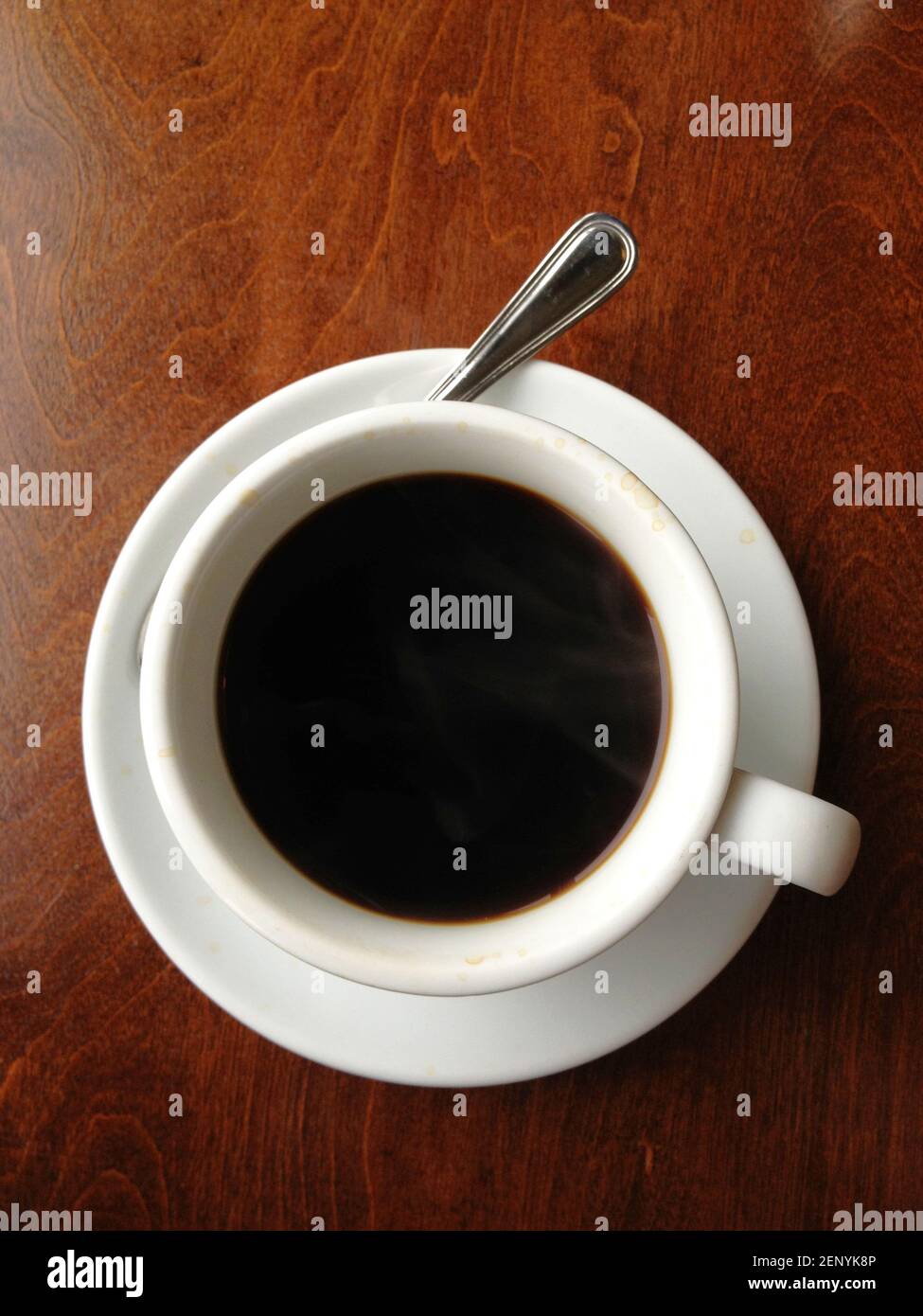 Cup of Coffee From Above Stock Photo - Alamy