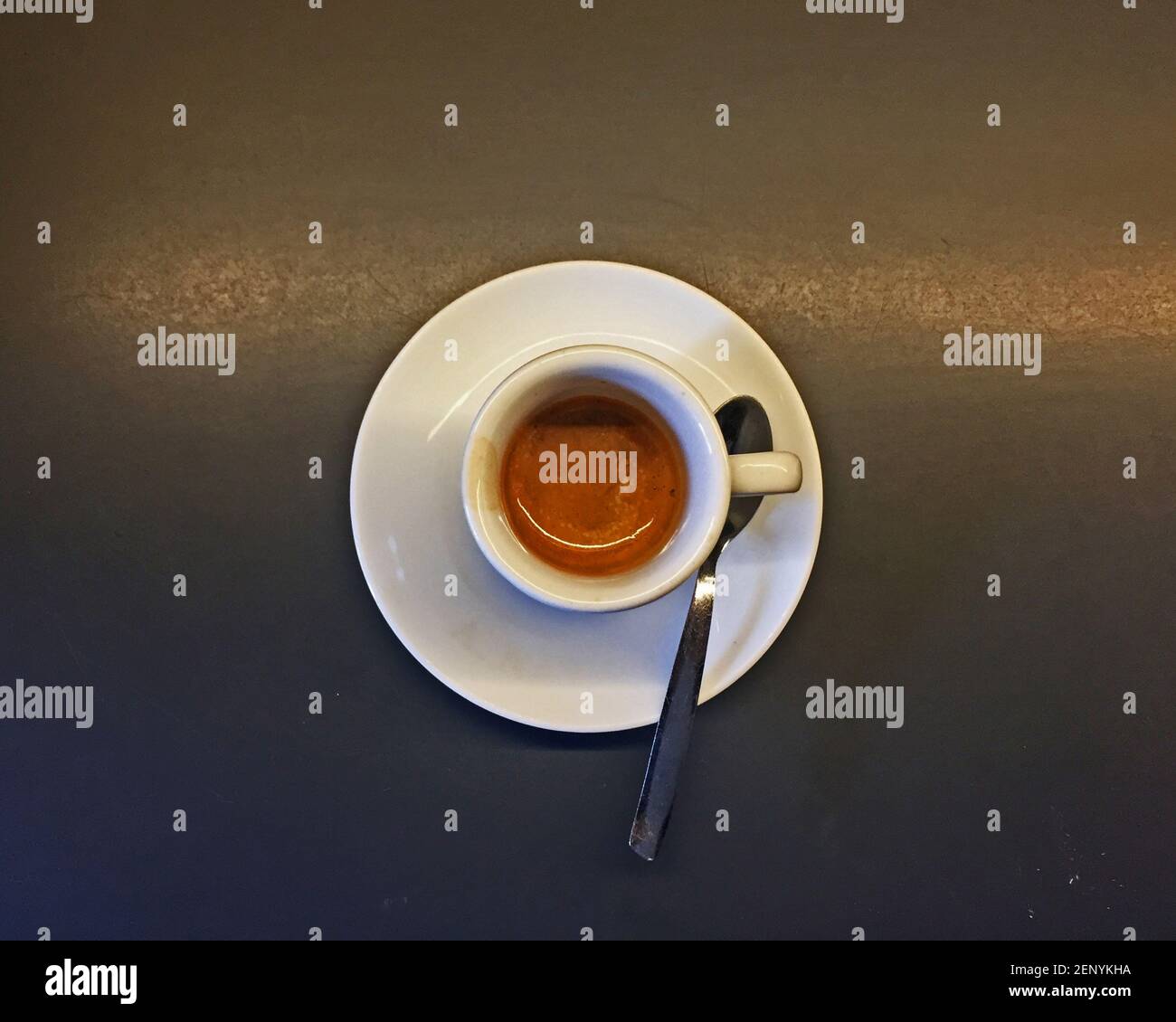 Cup of Espresso Coffee From Above Stock Photo - Alamy