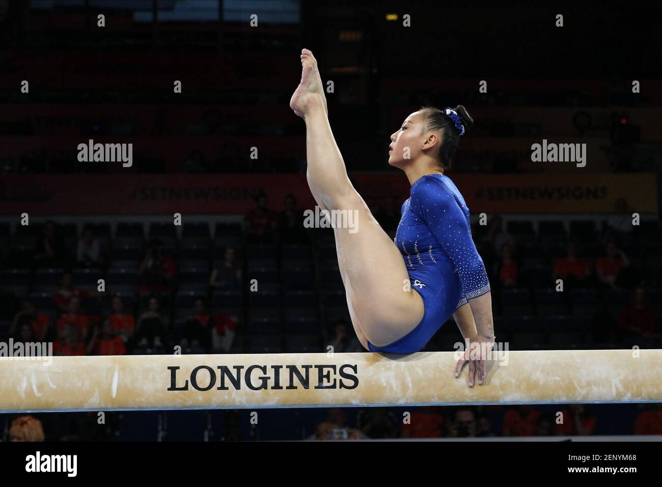 October 1, 2019: Gymnast Kara Eaker from the USA during the podium ...