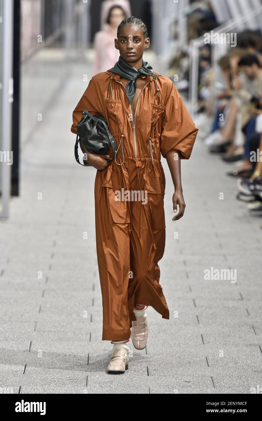 Model Martha Massiel walking on the runway during the Lacoste Ready to ...