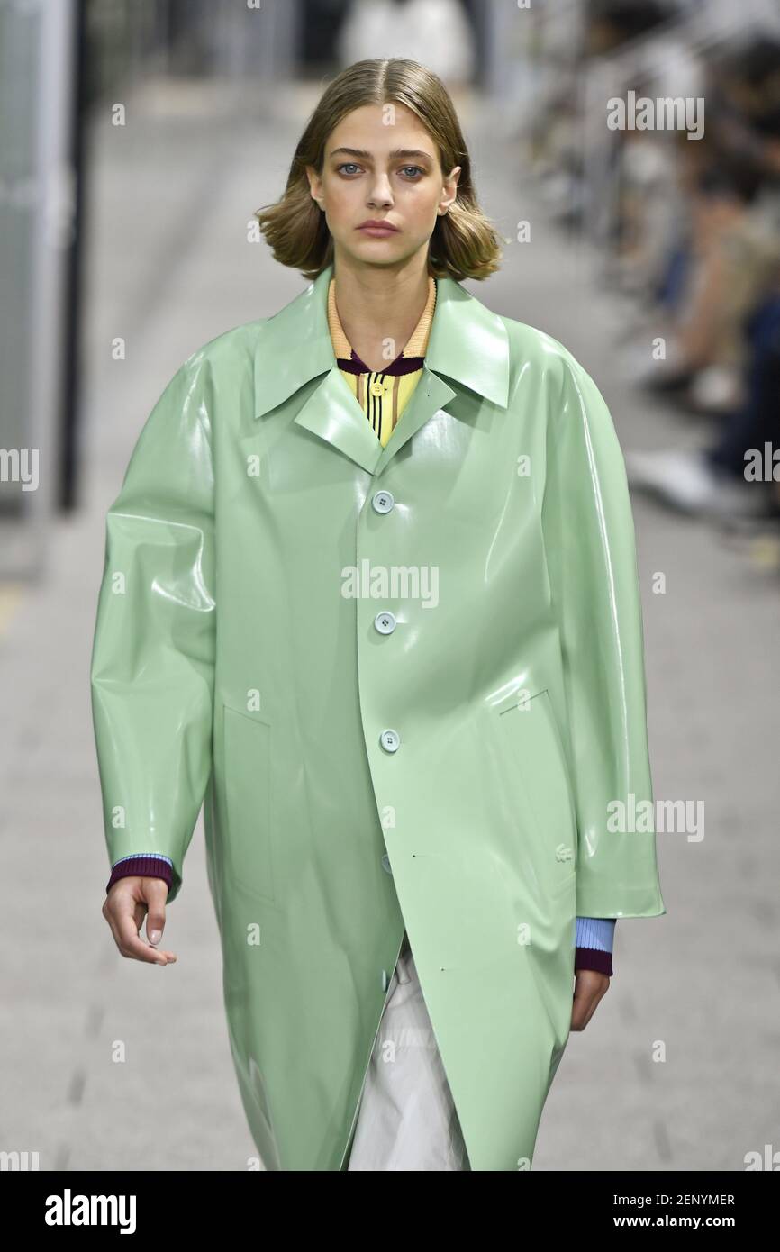 Model Liza Popova walking on the runway during the Lacoste Ready to ...