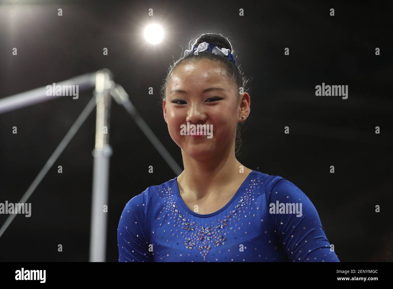 October 1, 2019: Gymnast Kara Eaker from the USA during the podium training day at the 2019 ...