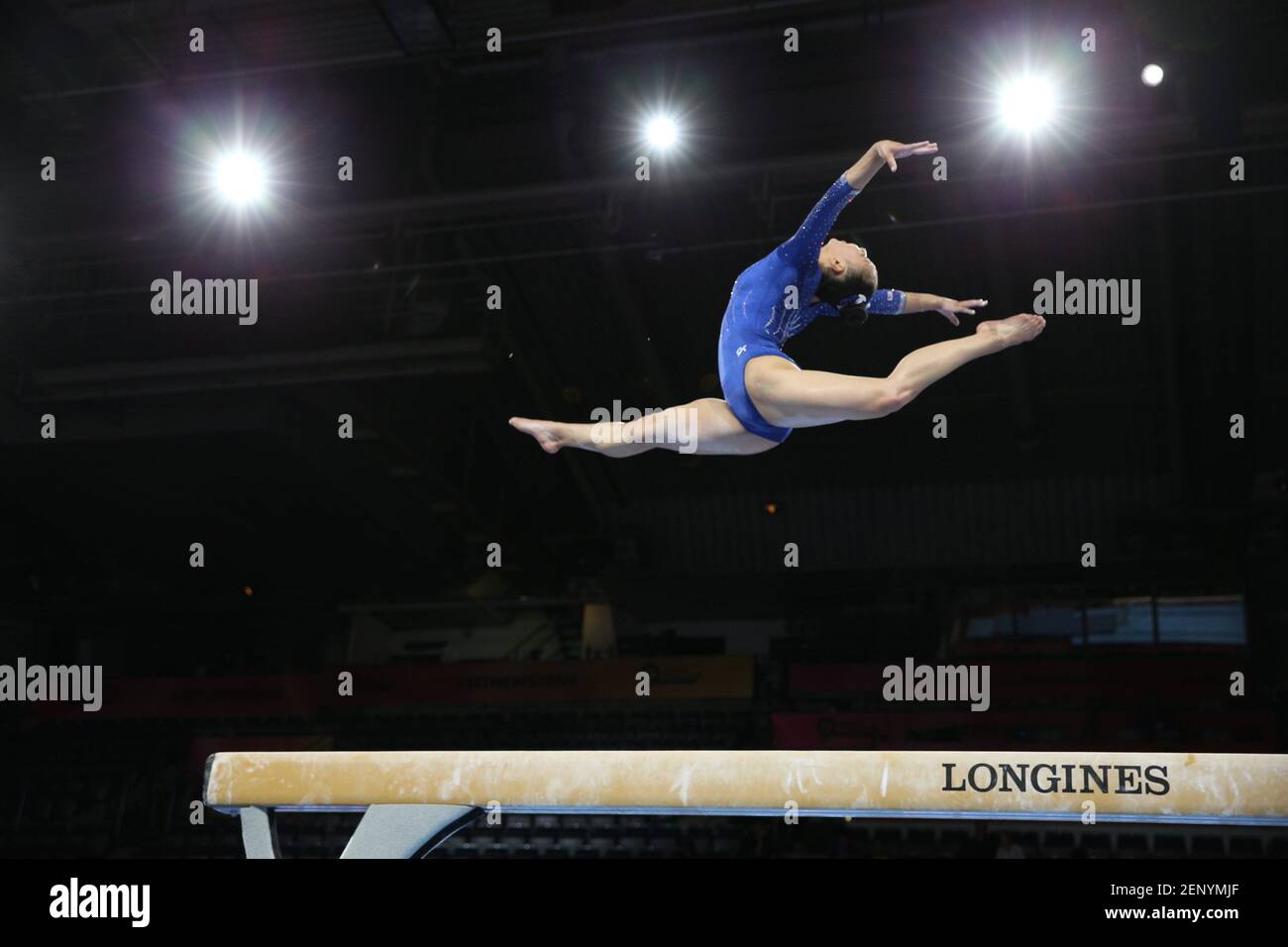 October 1, 2019: Gymnast Kara Eaker from the USA during the podium ...