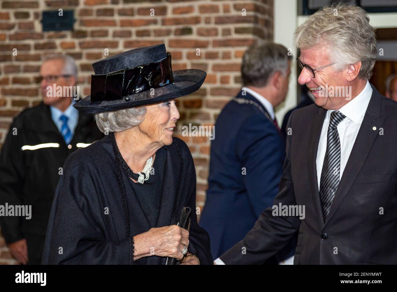 Princess Beatrix during the memorial meeting in the Oude Kerk in Putten ...
