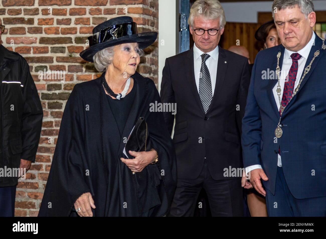 Princess Beatrix during the memorial meeting in the Oude Kerk in Putten ...