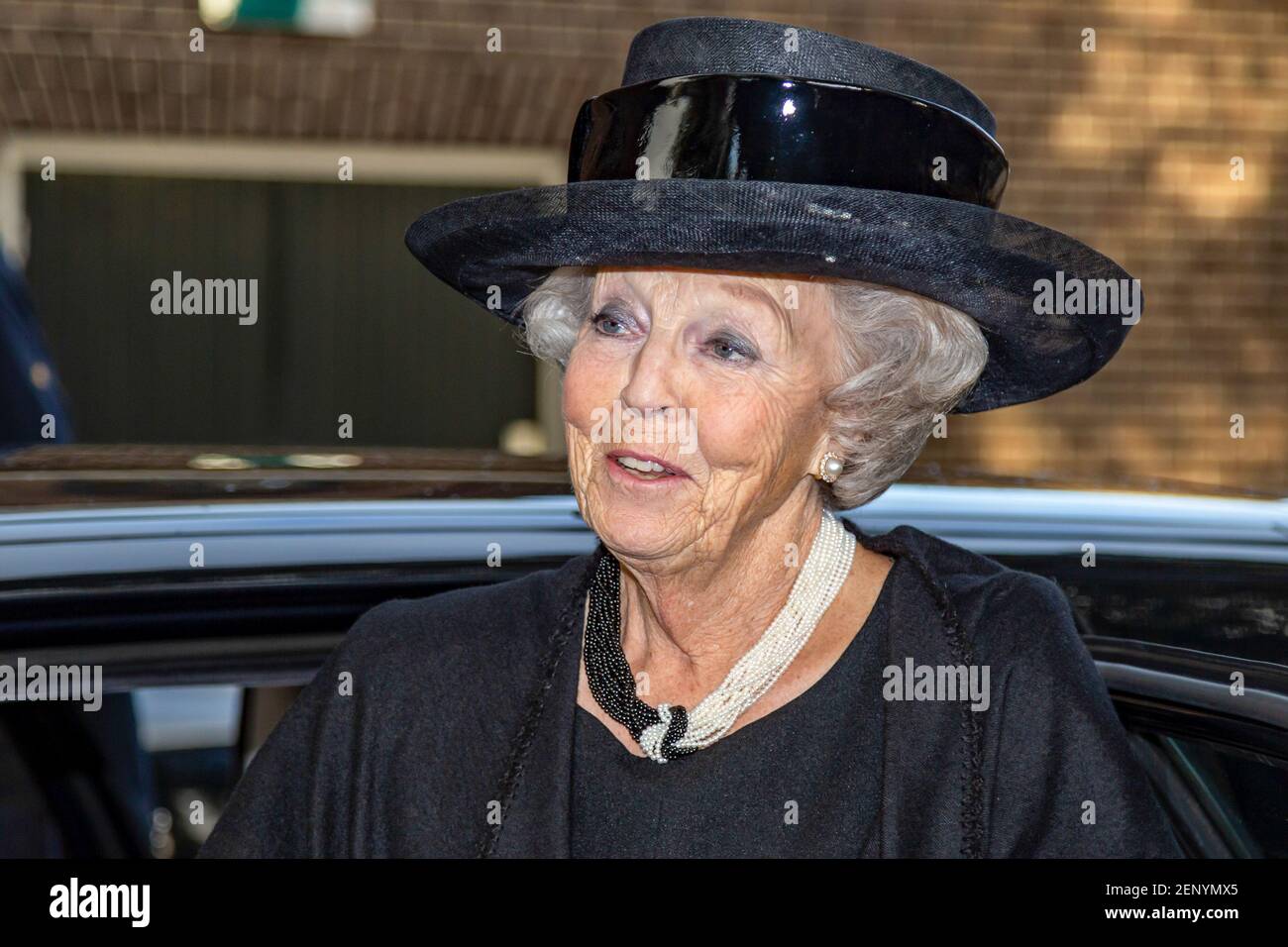 Princess Beatrix during the memorial meeting in the Oude Kerk in Putten ...