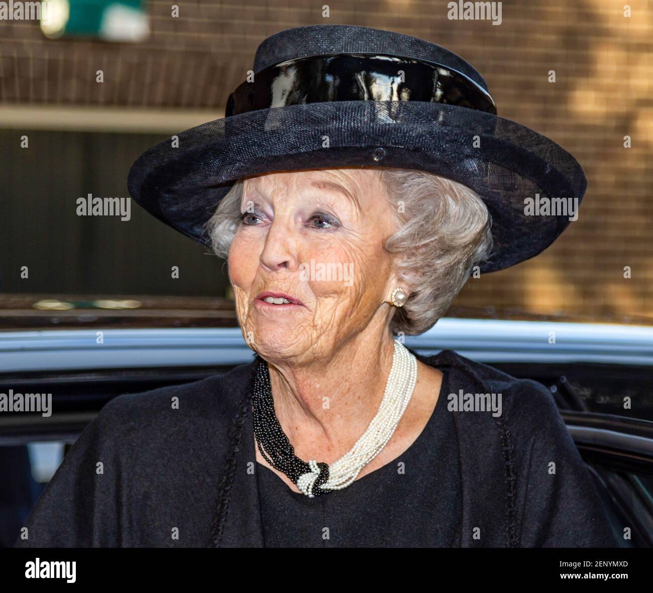Princess Beatrix during the memorial meeting in the Oude Kerk in Putten ...
