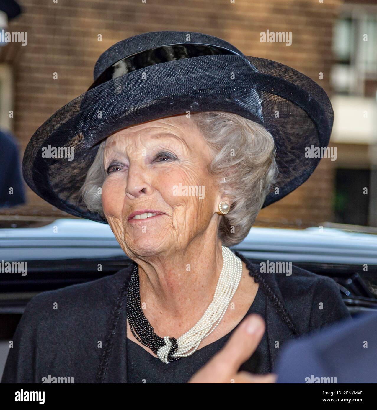 Princess Beatrix during the memorial meeting in the Oude Kerk in Putten ...