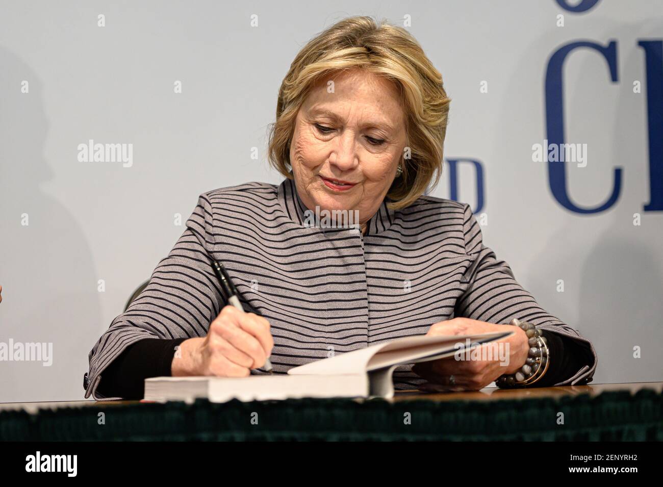 Hillary Clinton is seen at a book-signing event for "The Book of Gutsy ...